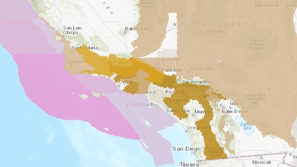 Most of Southern California under high wind warnings, watches; Santa ...