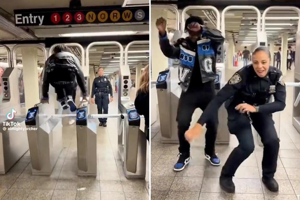 Female cop shows her dance moves underground in viral online videos ...