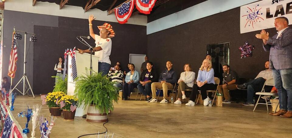 Spanberger answers questions about policy. Earle-Sears does not ...