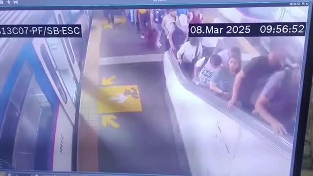 Ten injured when escalator goes haywire at train station in the ...