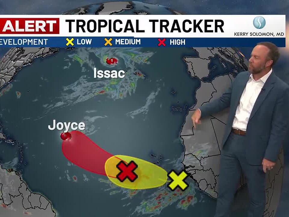 VIDEO: TRACKING THE TROPICS: Isaac, Joyce, 2 other areas being watched