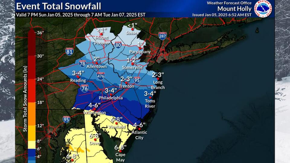 Lehigh Valley weather: Latest forecast for up to 2 inches of snow in ...