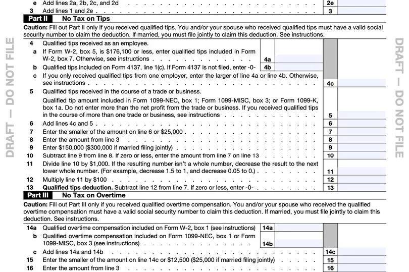 IRS releases new form allowing people to claim tax deductions on tips ...