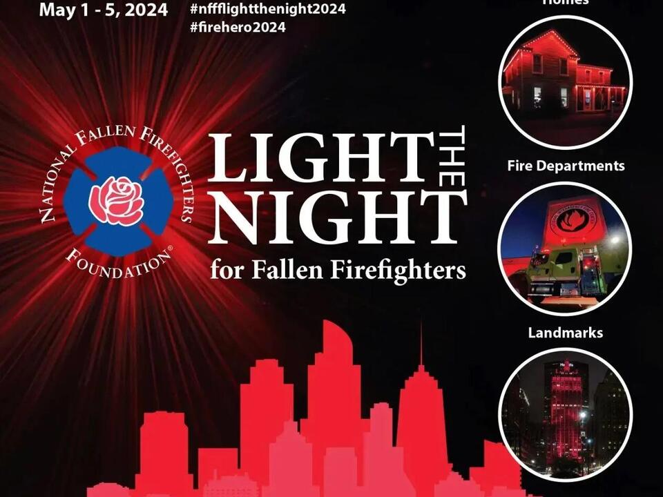Red-light weekend honors fallen firefighters