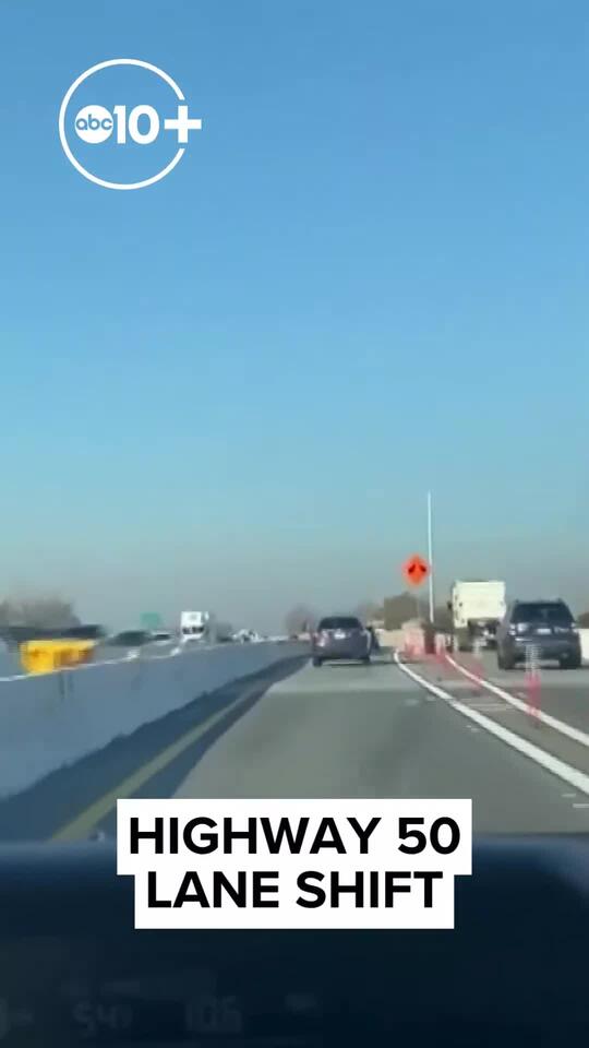 Stay alert! New lane shift for the westbound lanes of Highway 50 and ...