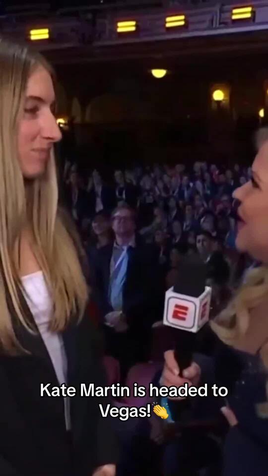 Kate Martin came to the WNBADraft to support her Iowa teammate Caitlin ...