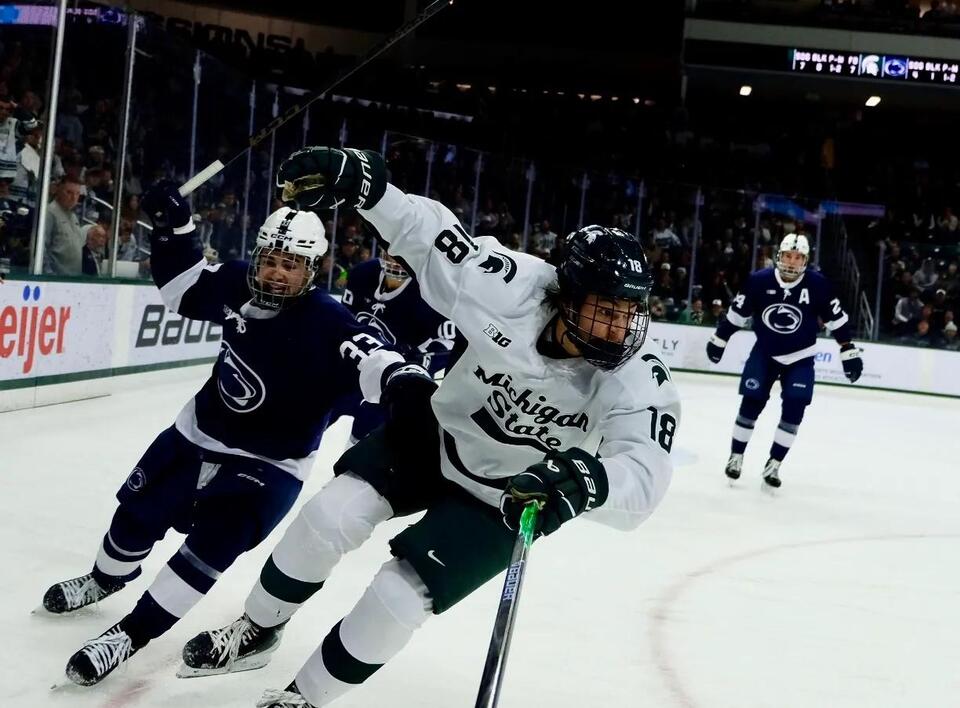 Michigan State hockey completes road sweep of Notre Dame as winning ...