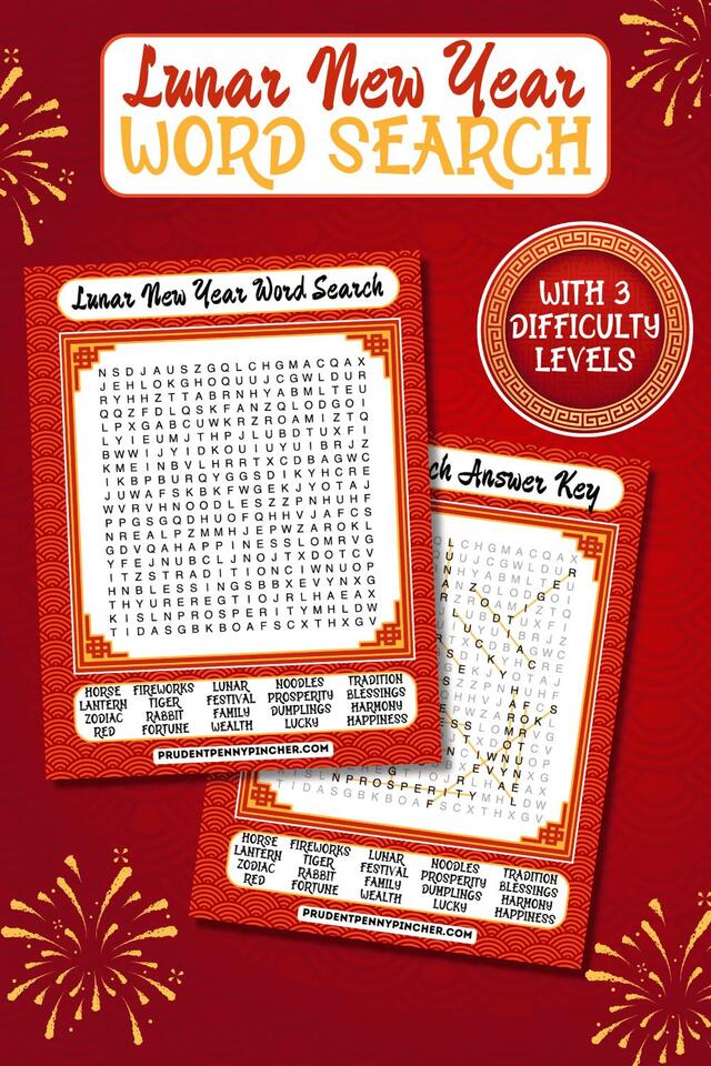 Free Printable Chinese New Year Word Search for 2026 - NewsBreak