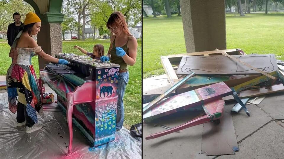 Piano at Green Bay’s Tank Park destroyed, neighbor picks up the pieces ...