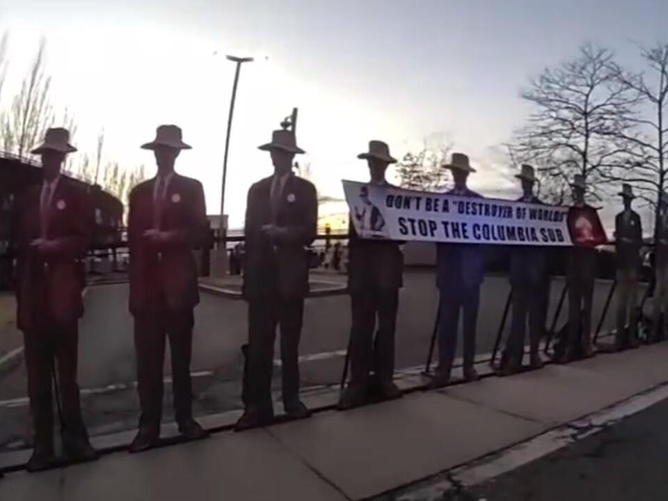 Five arrested following protests at Electric Boat property in New London