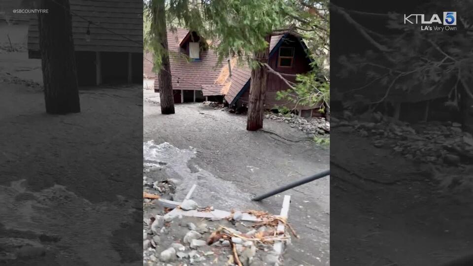 Mountain homes in SoCal community buried after massive mudslide - NewsBreak