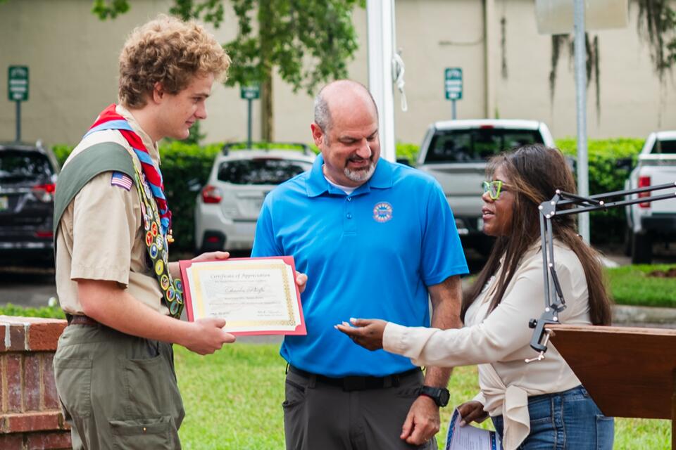 Eagle Scout candidate dedicates new flagpole at Apopka Museum - NewsBreak