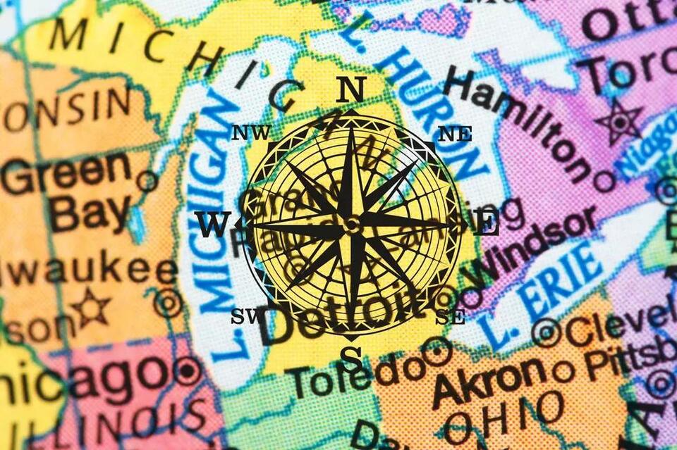 Strange But True: Michigan is North, South, East and West of Canada ...