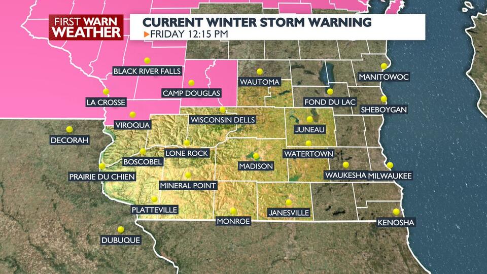 Winter storm warning for multiple Wisconsin counties - NewsBreak