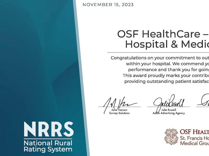 OSF Health Care in Escanaba receives 4-star rating OSF Health Care in Escanaba receives 4-star rating