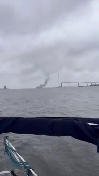 Smoke Billows From Baltimore Harbor After Cargo Ship Explosion - NewsBreak