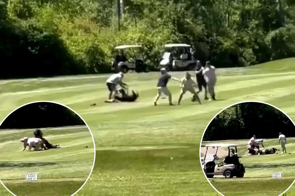 Insane six-man golf brawl breaks out during Father’s Day round - NewsBreak