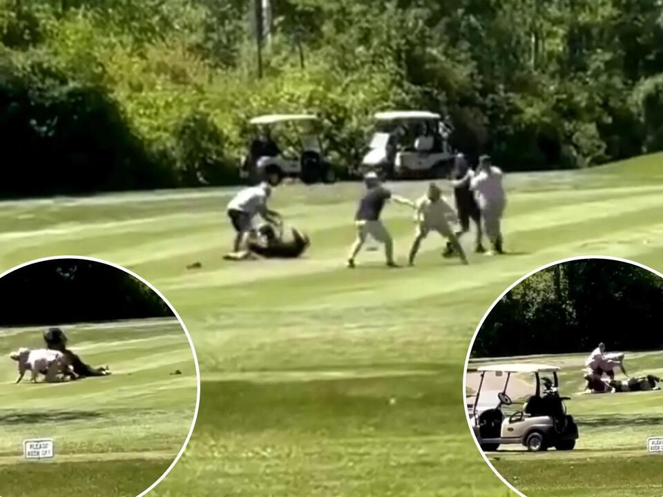 Insane six-man golf brawl breaks out during Father’s Day round