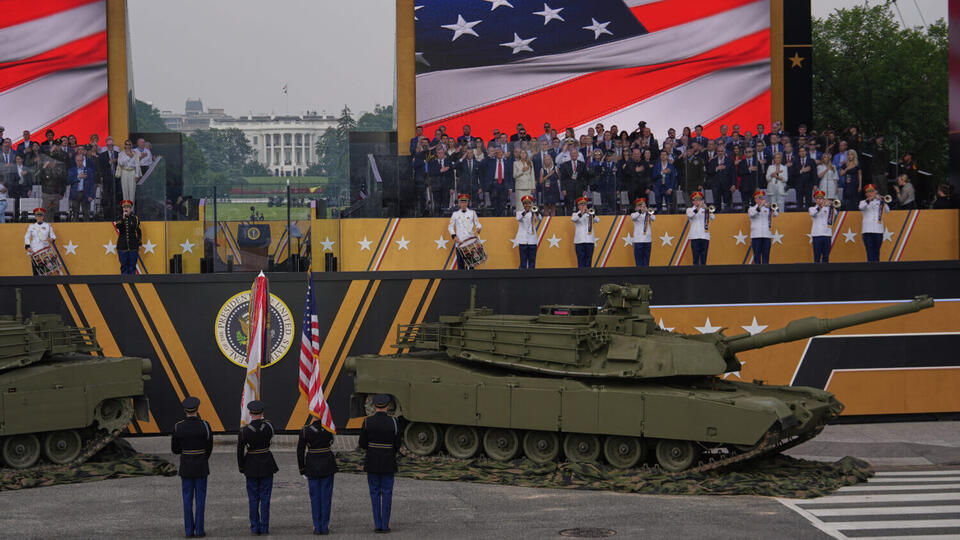 Military parade barrels through nation’s capital on Trump’s birthday ...