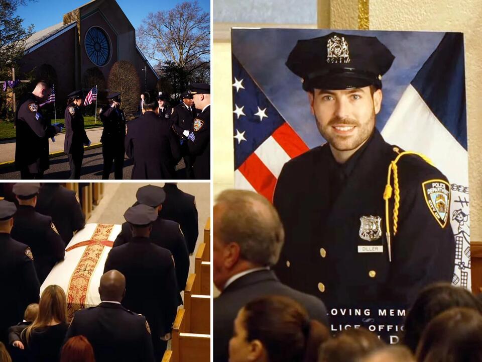 Mourners gather for slain NYPD Officer Jonathan Diller’s funeral on ...