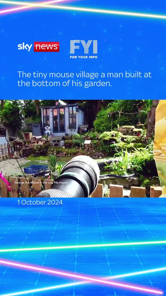 A man has built a tiny village at the bottom of his garden for mice to ...