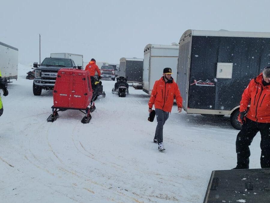 Multiple agencies assist snowmobiler injured at Clyde Creek
