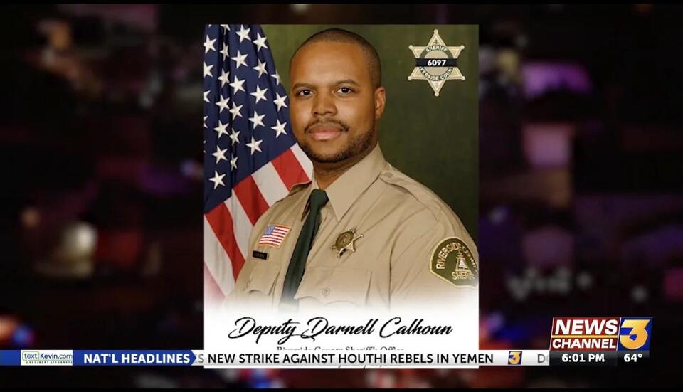 Memorial Service held for Riverside County Deputy, Darnell Calhoun ...
