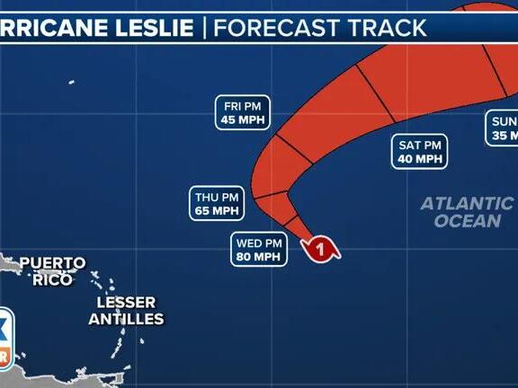 Hurricane Leslie path: Here's where it's headed