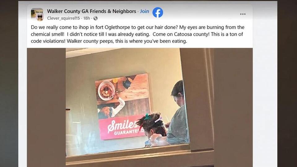 Fort Oglethorpe IHOP, GA Health Department respond to viral hair ...