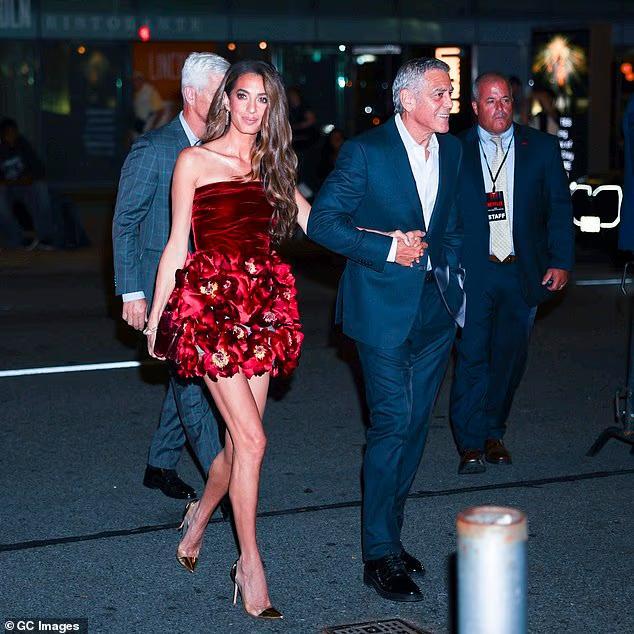 George Clooney and glamorous wife Amal put on sweet display at Jay ...