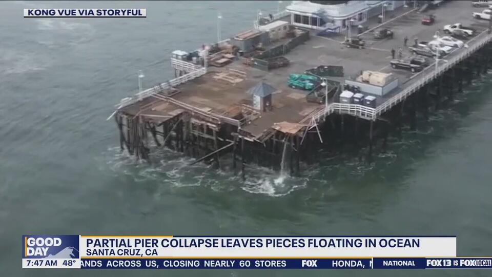 Partial pier collapse in CA leaves pieces floating in the ocean - NewsBreak