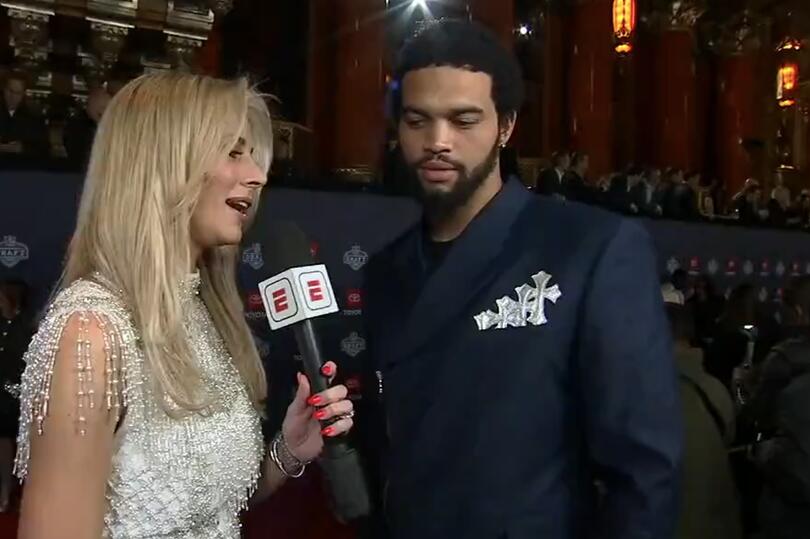 Caleb Williams' custom Chrome Hearts suit shows '1-of-1' personality ...