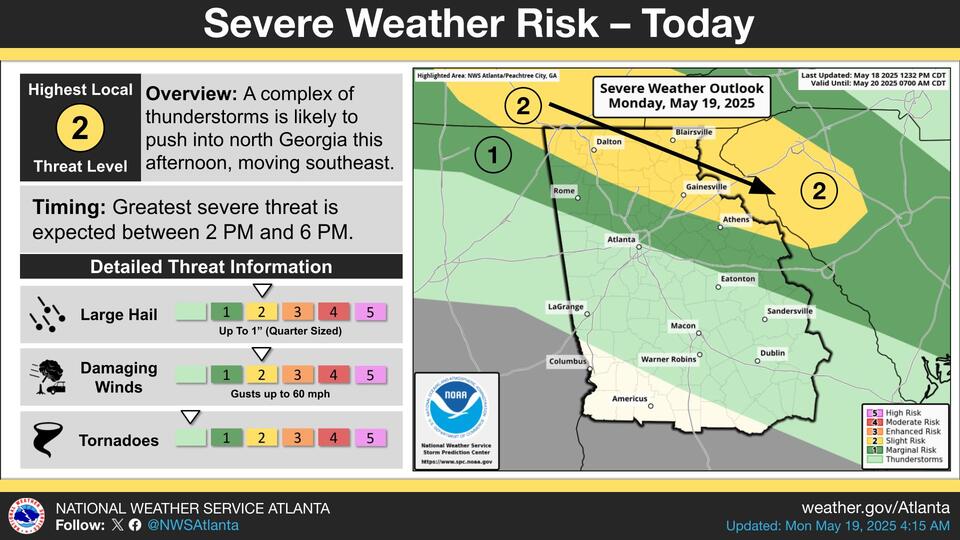 Severe Storms Threaten Georgia Today - NewsBreak