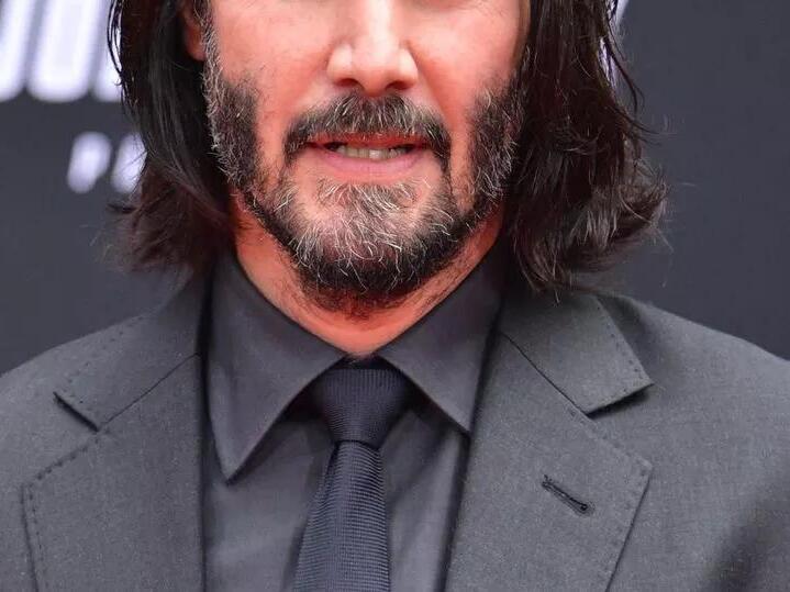 Keanu Reeves rocks gray beard on rare outing with girlfriend Alexandra ...