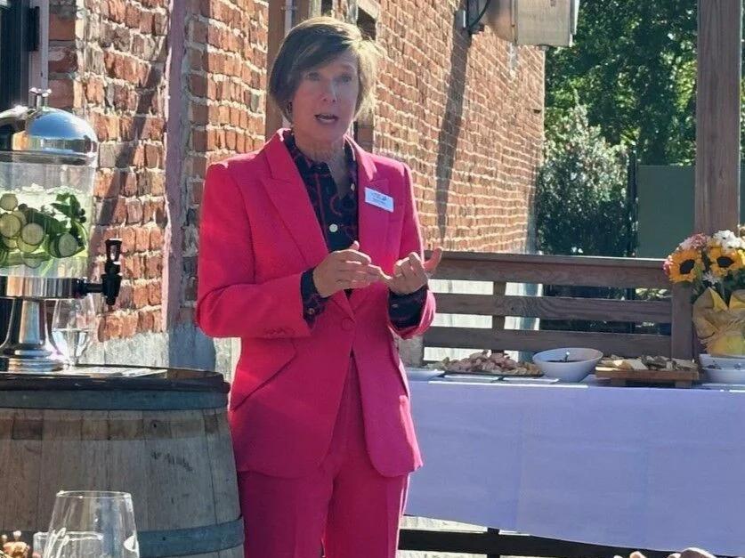 Candidate Hunt speaks to area Democrats