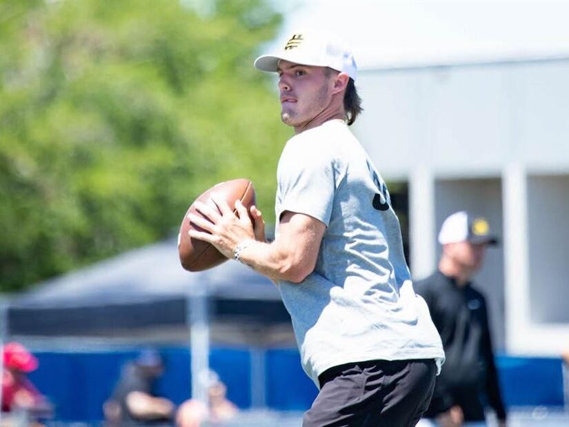 QB commit Carter Smith putting on his recruiting hat this summer