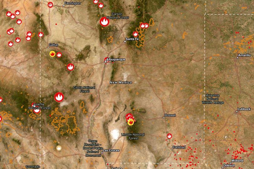 New Mexico wildfire mapped as Ruidoso residents ordered to evacuate ...
