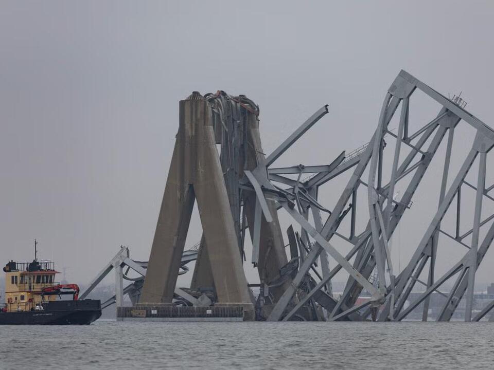 Watch view of Baltimore bridge wreckage after two bodies found during ...