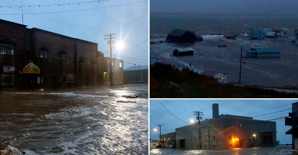 Alaska pummeled by hurricane-force winds, major flooding by former ...