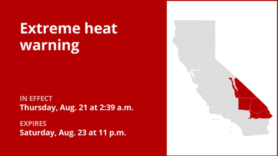 Extreme heat warning for Desert Region until Saturday night - NewsBreak