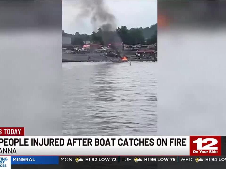 5 injured after boat catches fire on Lake Anna