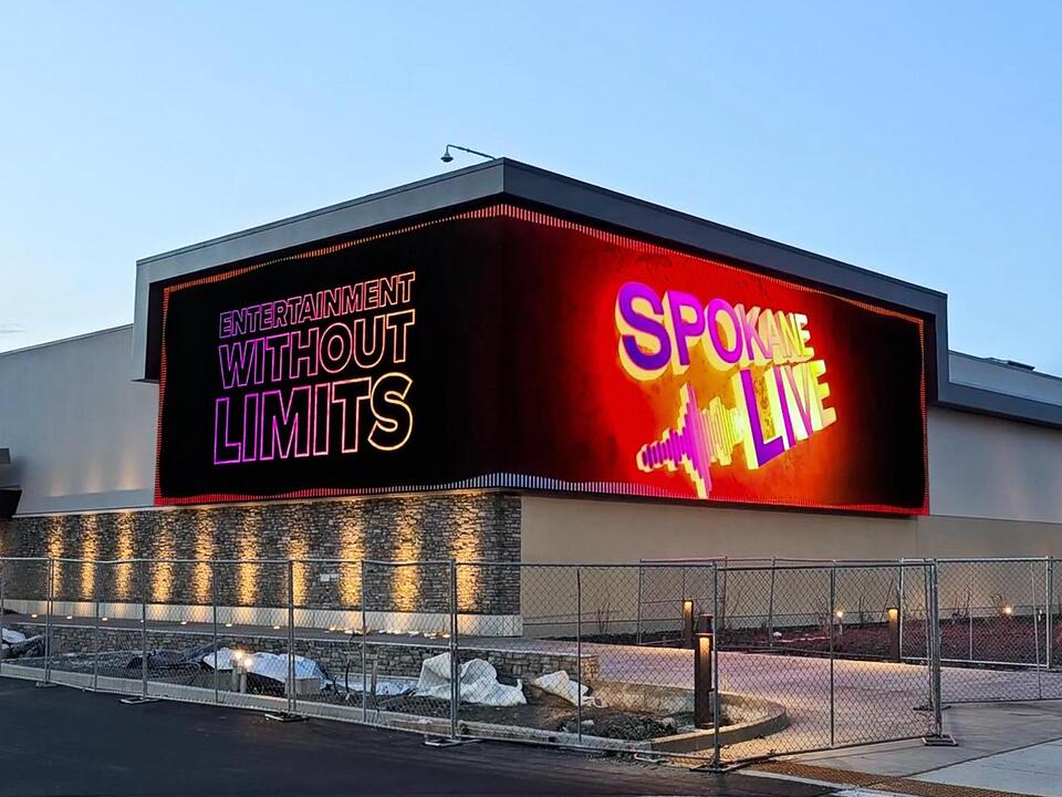 107-Foot Video Display Lights Up The Façade of Spokane Tribe Resort ...