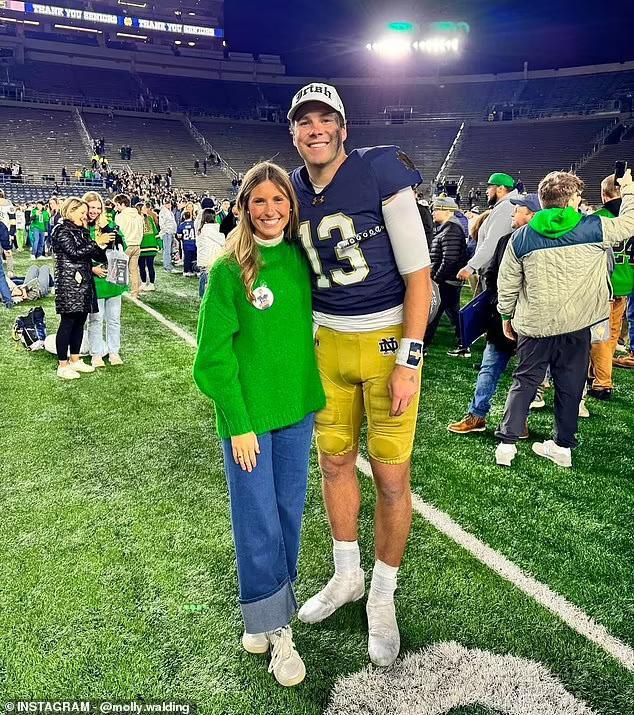 Notre Dame quarterback Riley Leonard's stunning girlfriend goes viral ...