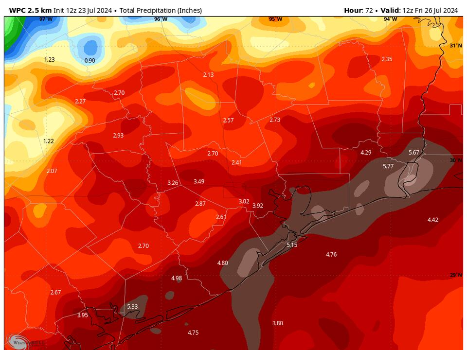 Storm coverage and intensity peaks the next couple of days, with ...