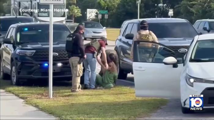 Video shows woman being forced from car by federal agents in Key Largo ...