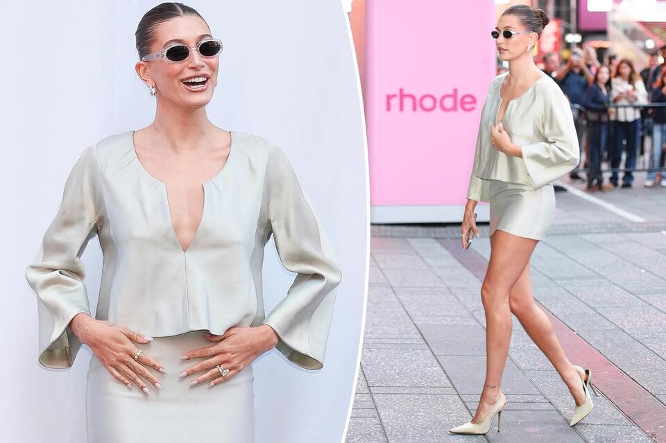 Hailey Bieber’s vintage Rhode x Sephora launch outfit is as old as she ...