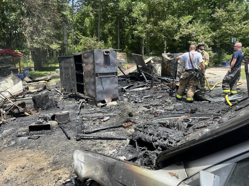 Bolivia Fire Department responds to structure fire