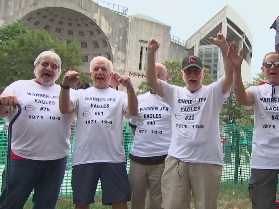 Undefeated 1971 Warren JFK Eagles football team reunites at tailgate ...