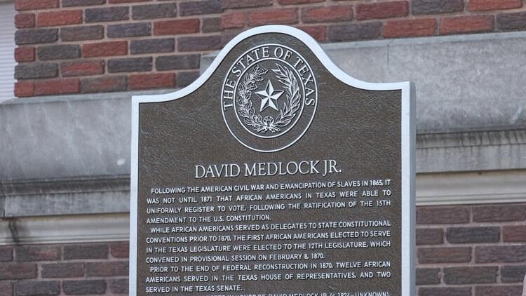 Historical marker ceremony for Texas State Rep. David Medlock Jr ...