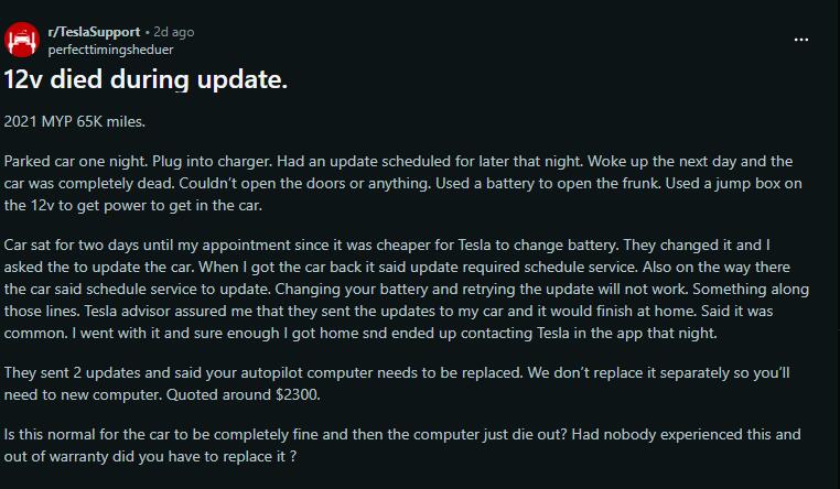 After a Software Update Left His Tesla Model Y Completely Dead, Owner ...